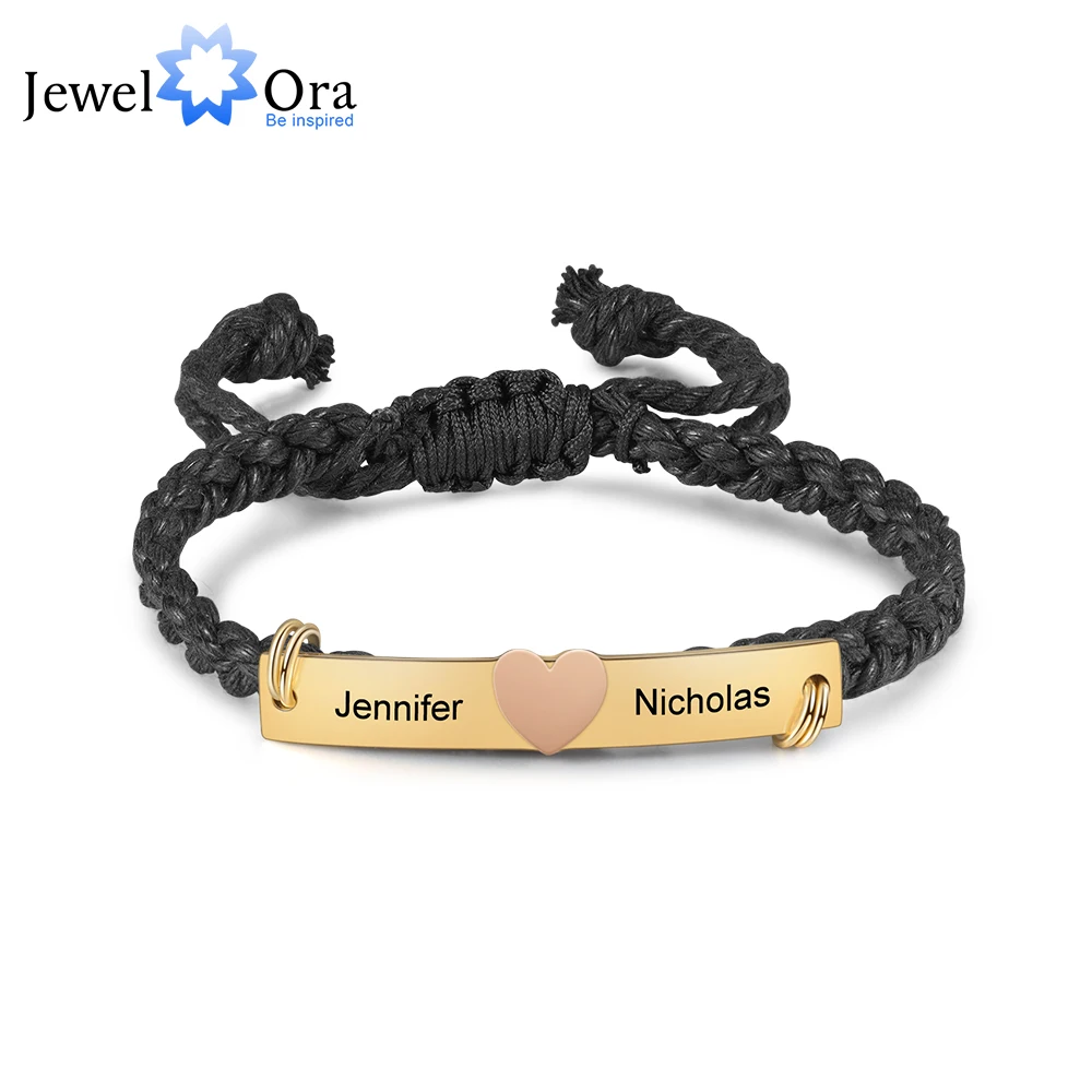 Personalized-Engraved-Id-Bracelet-with-Heart-Customized-Adjustable-Rope ...