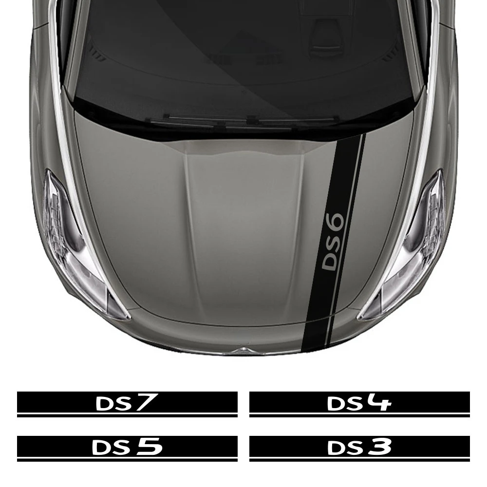 Vinyl Decals Car Bonnet Stripes Hood Sticker for Citroen C1 C2 C3 C4 C5 ...