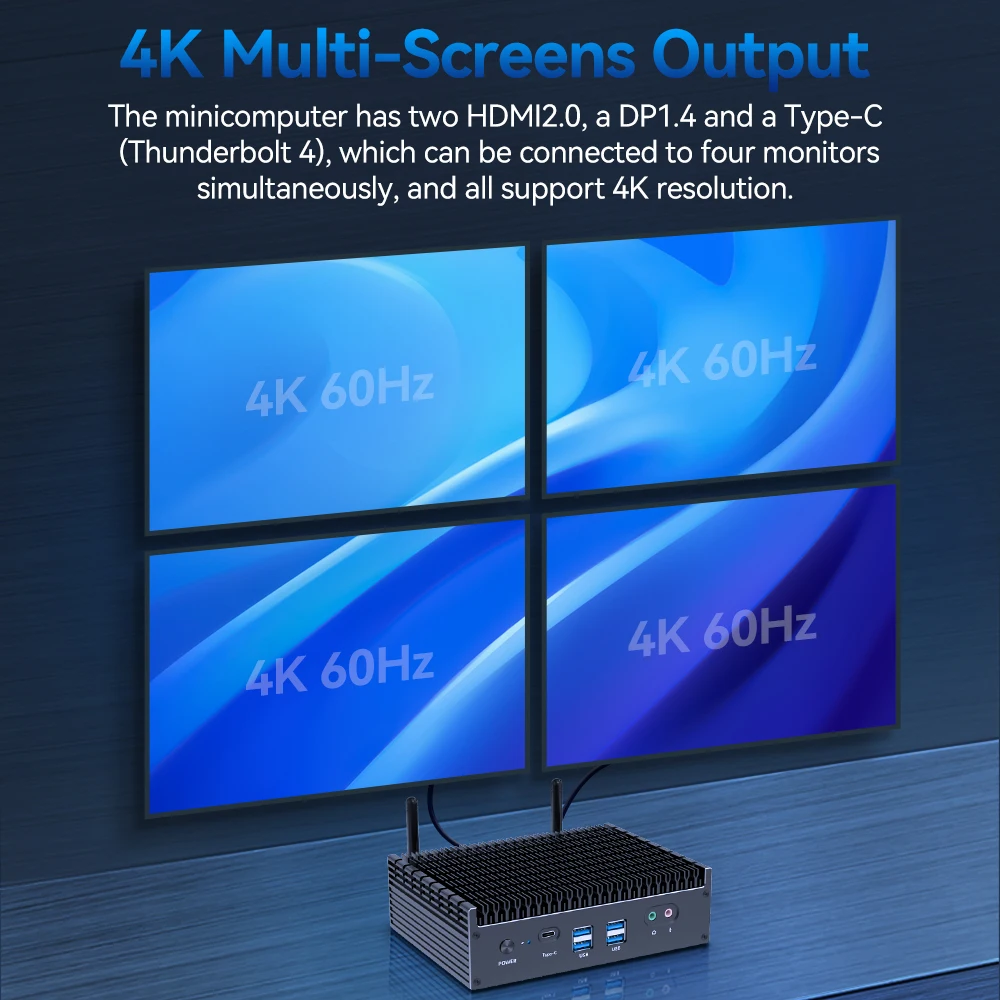 XCY 12th Gen Intel i7 1255U Mini PC: 10 Cores, Windows 11 – Assorted ...