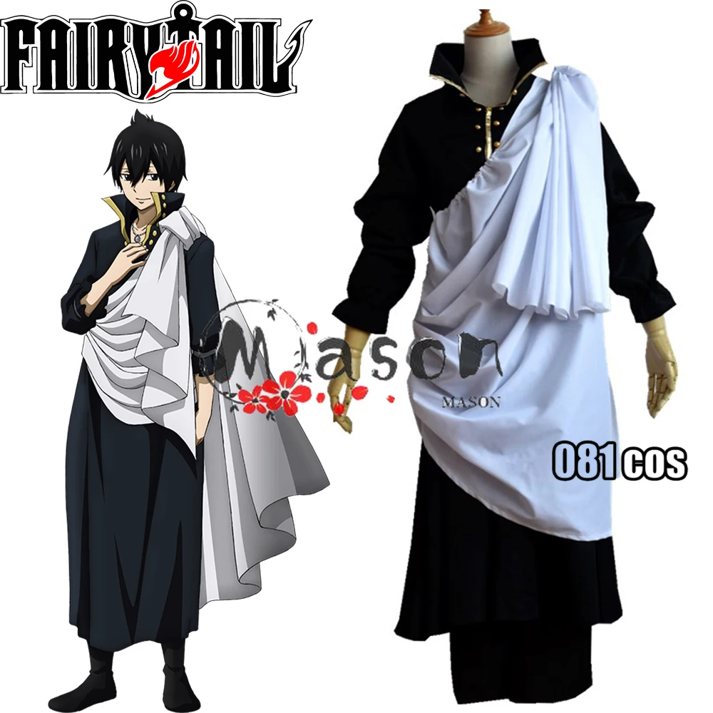 Anime Zeref Dragneel Cosplay Costume Full Set and wig Long coat pants ...