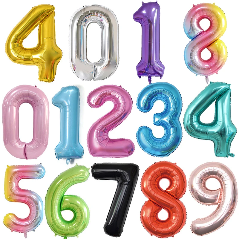 NEW-40Inch-Foil-Birthday-Balloons-0-9-Helium-Number-Balloon-Happy ...