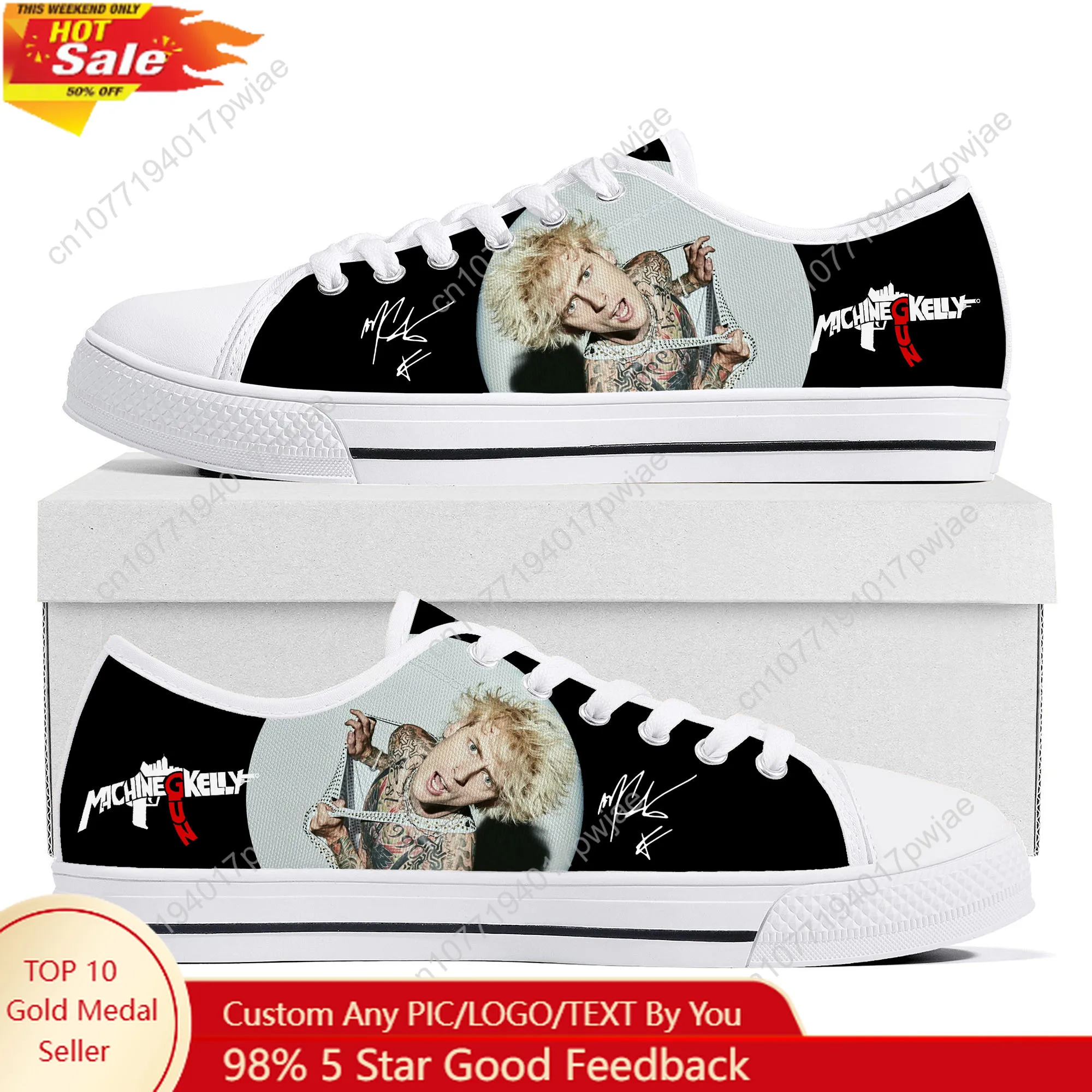 M-Machine Gun K-Kelly MGK Low Top Lightweight Sneakers Mens Womens ...