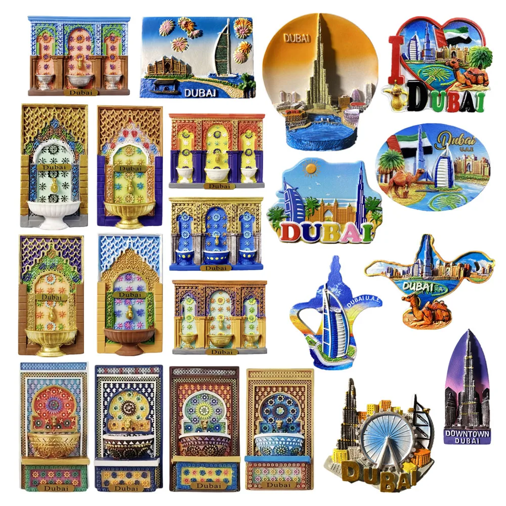 Asia United Arab Emirates Dubai Tourist Souvenir Fridge Magnets ...
