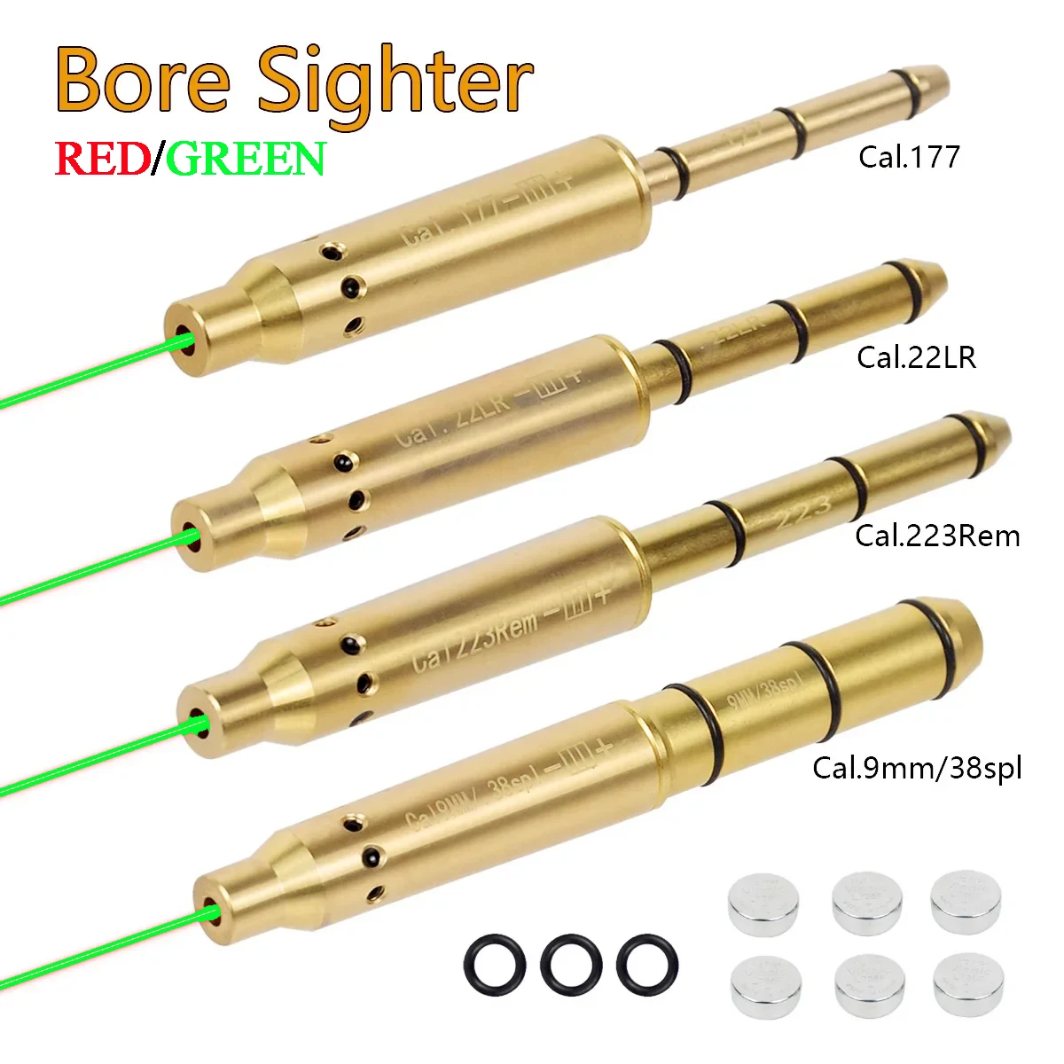 Tactical-Laser-Bore-Sight-177-22LR-223Rem-9mm-38spl-Cal-45-Green-Red ...