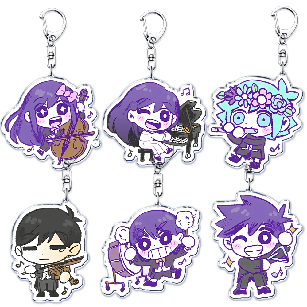 Cute Game Omori Keychain for Accessories Bags Basil Mari Aubery Hero ...