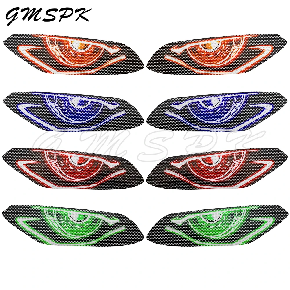 Motorcycle Front Headlight Stickers Head Light Protection Decoration ...