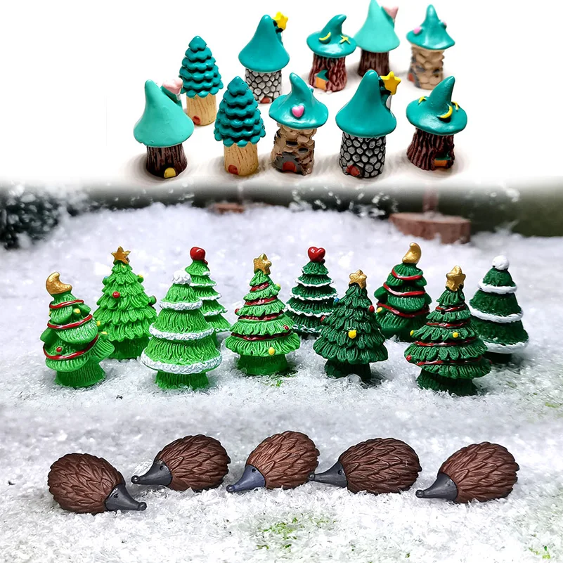 10-pack-Mini-Green-Tree-Fairy-House-Mushroom-Micro-Garden-Miniature ...