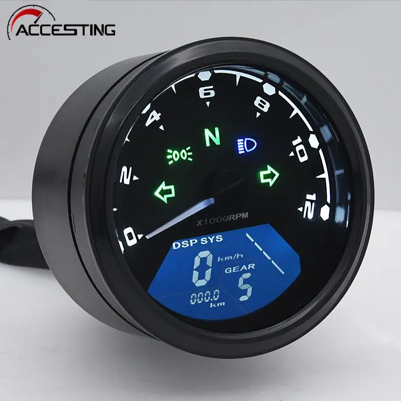 12000RPM-Motorcycle-Speedometer-With-Tachometer-1-4-Cylinders-LCD ...