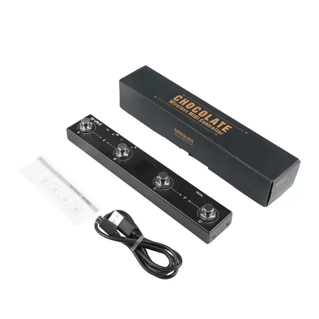 M-vave Wireless Midi Controller Chocolate Midi Foot Controller Pedal ...