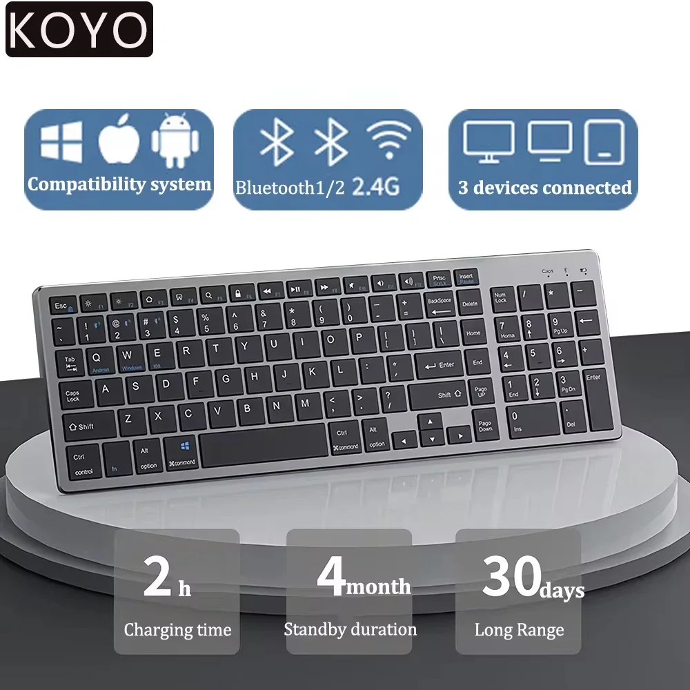 Teclado-inal-mbrico-recargable-hebreo-ruso-espa-ol-portugu-s-coreano ...