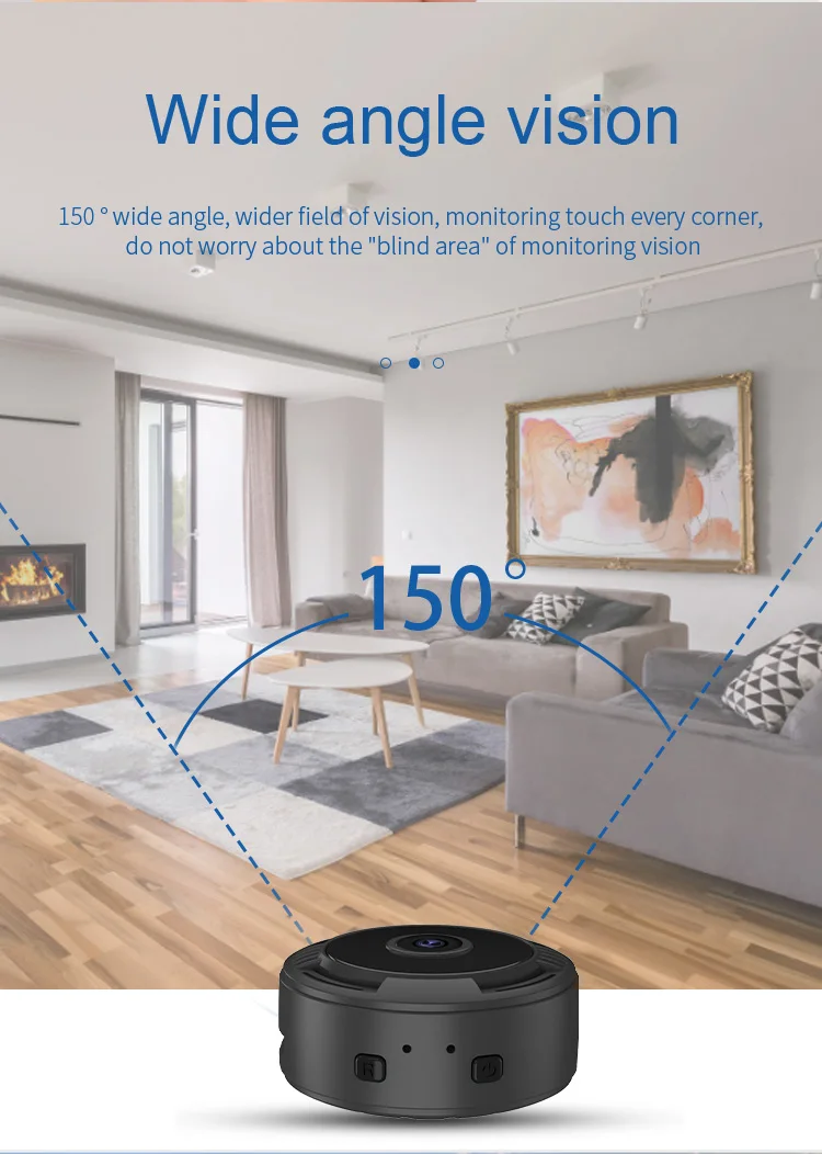 Caméra miniature,Mini caméra de Surveillance sans fil Wifi HD 1080P ...