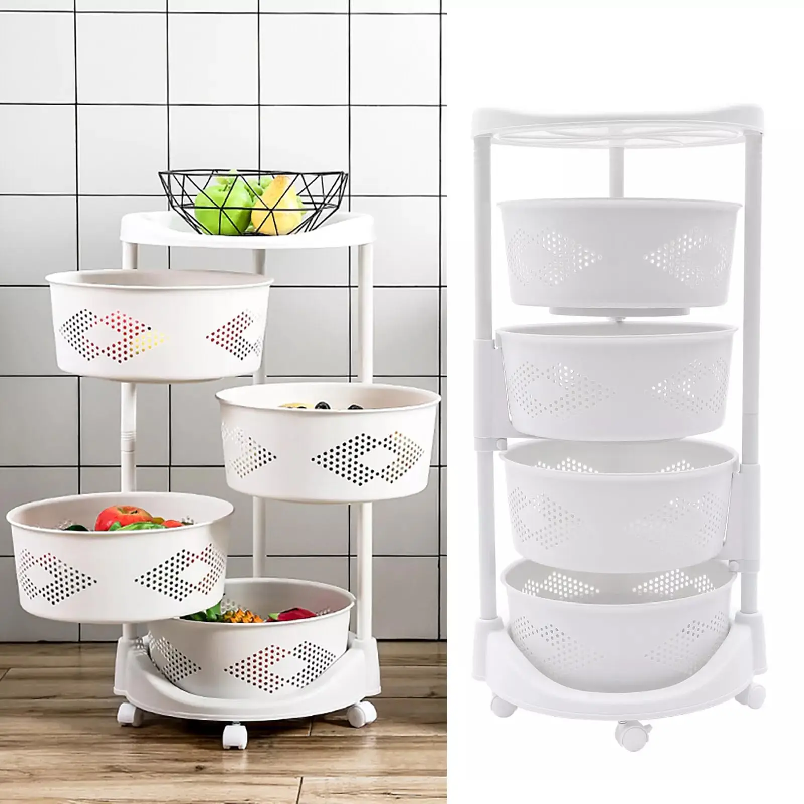 Ringmaster 4-Tier Multi-Layer Rotating Storage Rack Storage Shelves ...