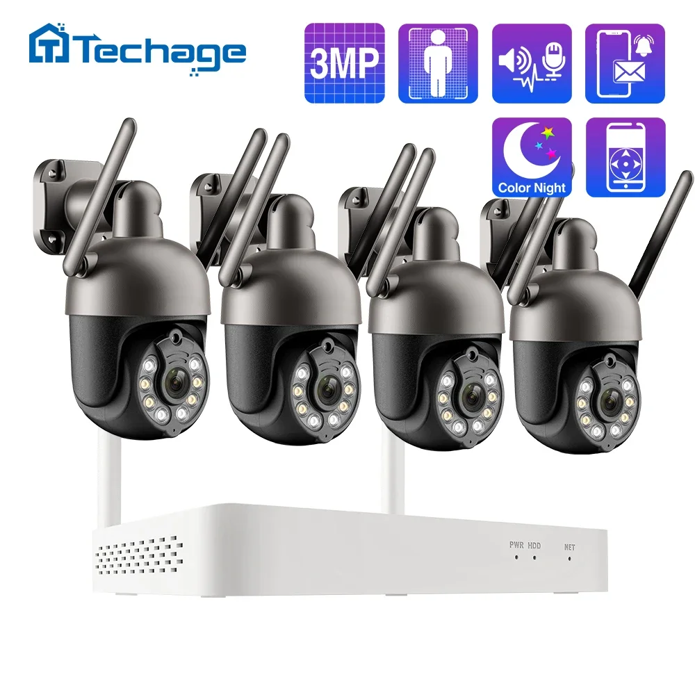 Techage-3MP-Tuya-NVR-PTZ-Wireless-CCTV-System-Two-Way-Audio-WIFI-IP ...
