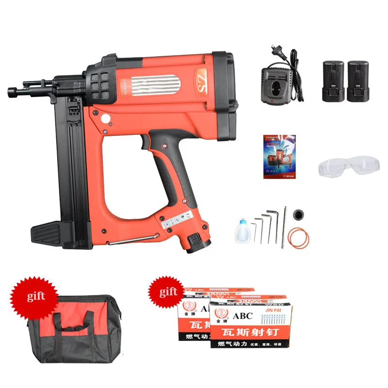 Pneumatic-Nail-Gun-Adjustable-Cordless-Fast-Gas-Nailer-Air-Nailer-for ...