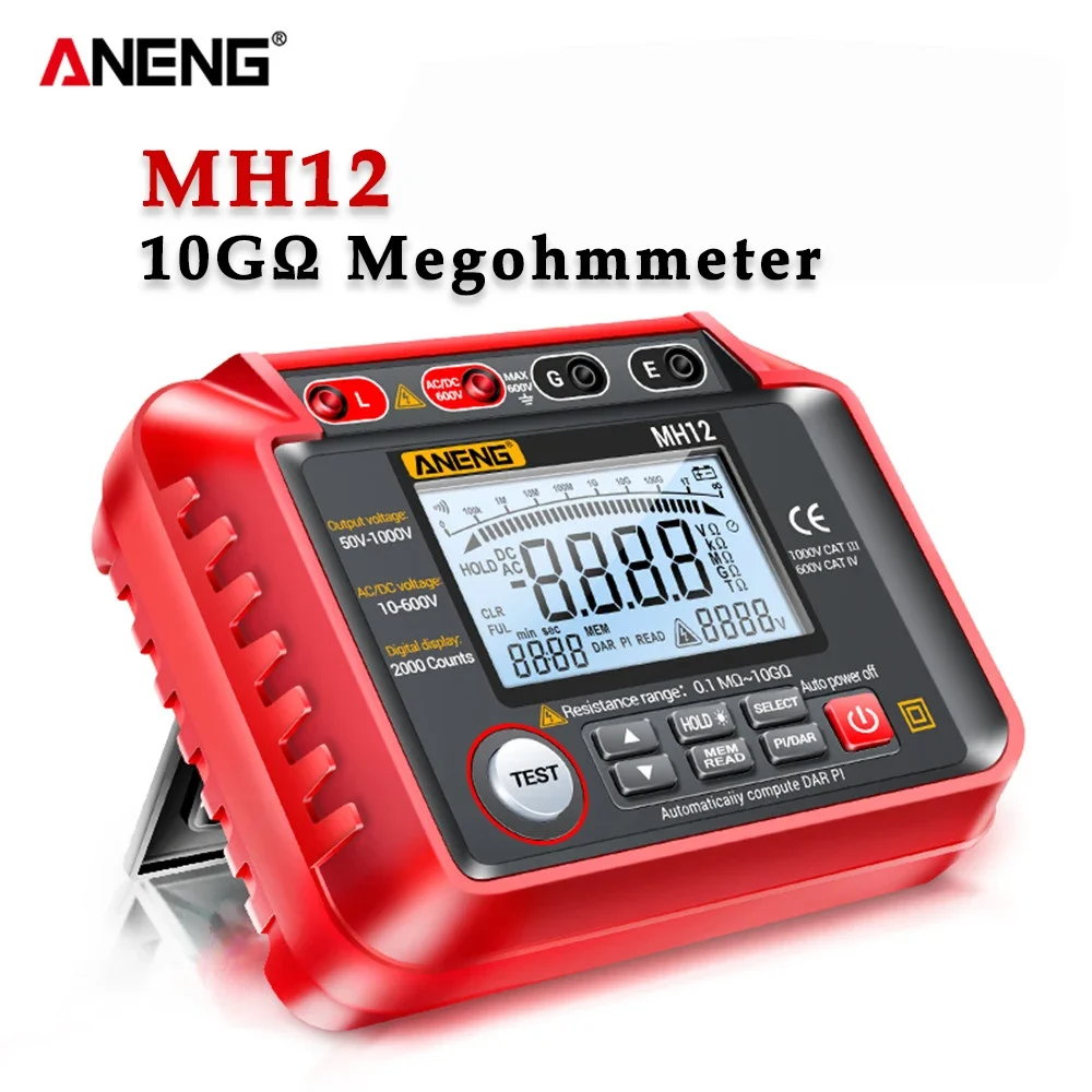 ANENG-MH12-Digital-Megohmmeter-Meters-Insulation-Earth-Resistance-Meter ...