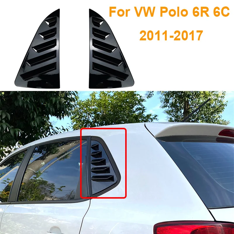For-vw-Polo-6R-6C-2011-2017-Car-Rear-Window-Shutter-Cover-Trim-Tail ...