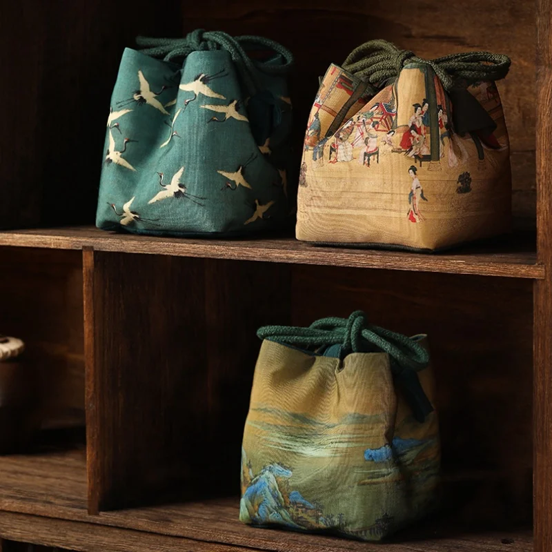 Vintage-Portable-Storage-Bags-Multifunctional-Outdoor-Travel-Teaware ...