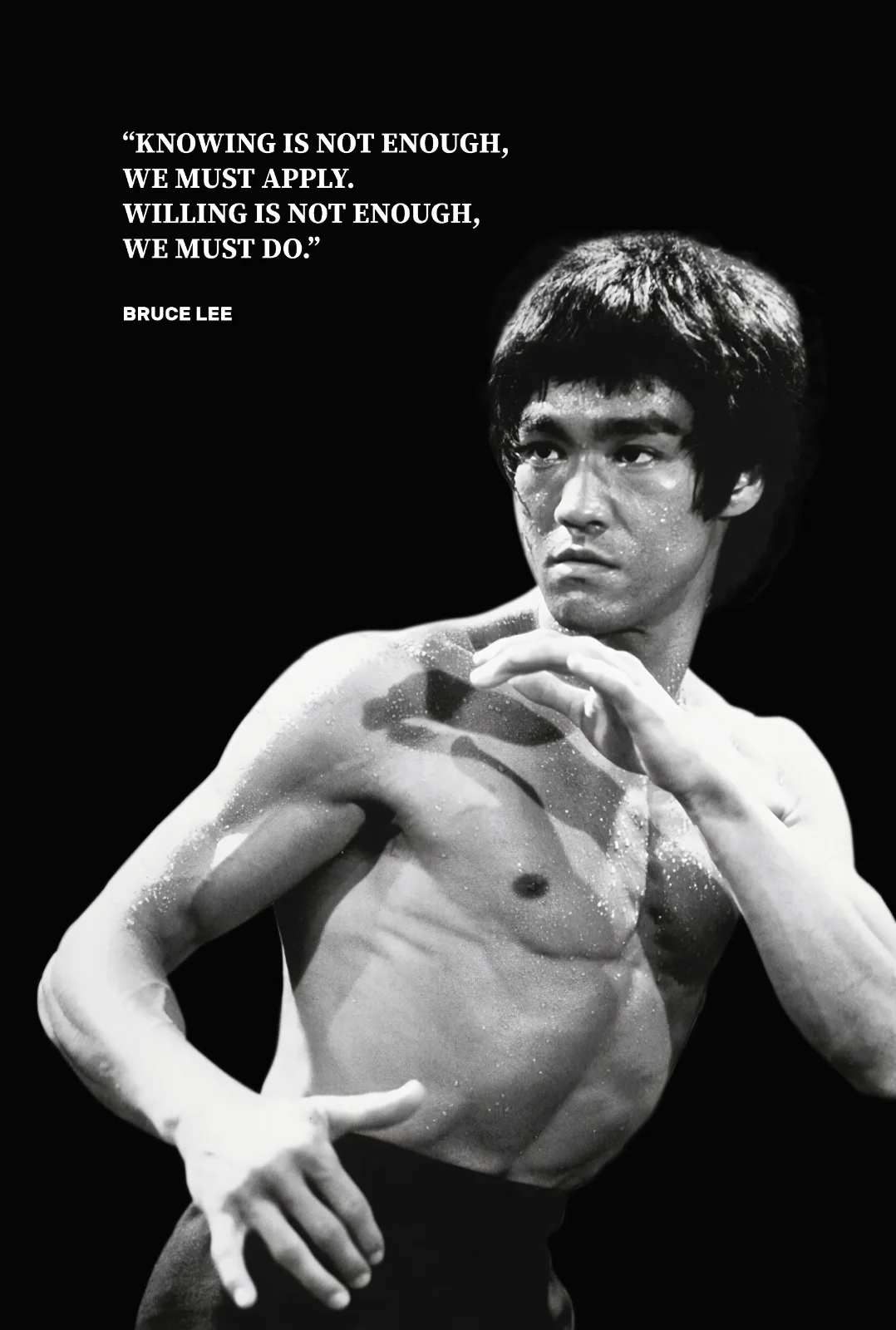 Bruce Lee Poster Knowing Is Not Enough