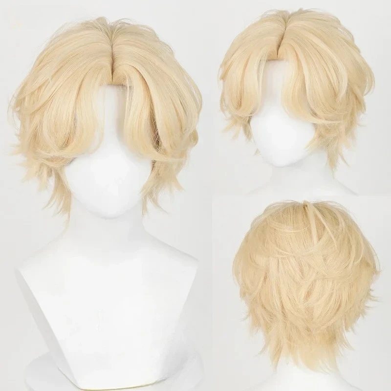 Anime Alien Luka Cosplay Wig Stage 30cm Short Gold Luka Wigs Heat ...