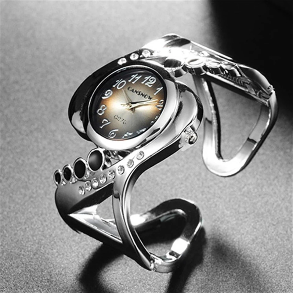 New design women bangle wristwatch quartz crystal luxury relojes ...