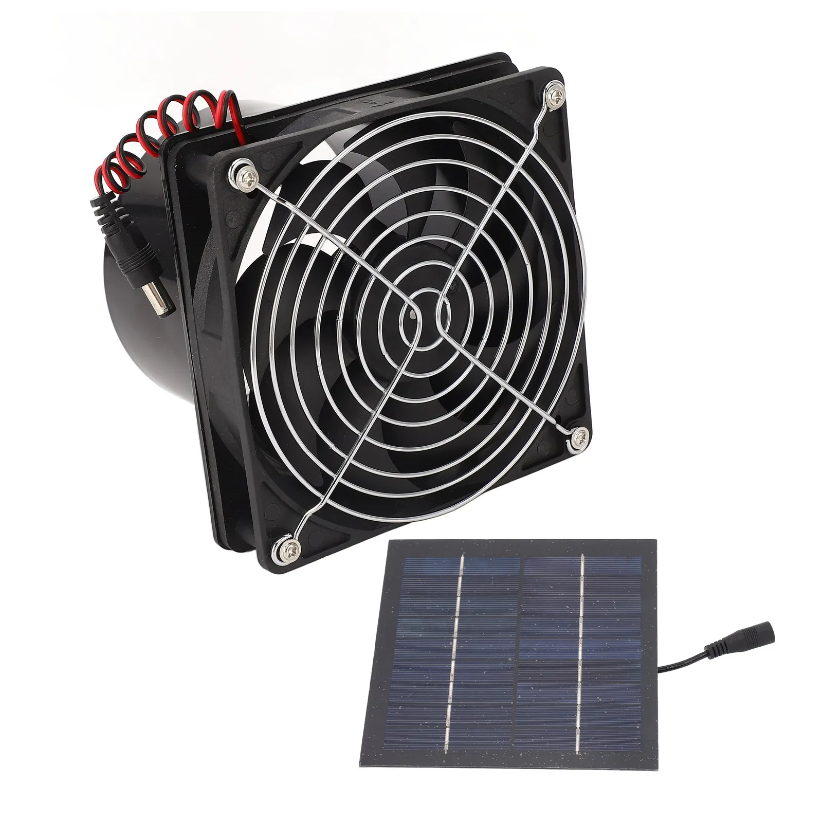 Solar Powered Exhaust Fan Efficient Heat Dissipation Ventilation 50W ...