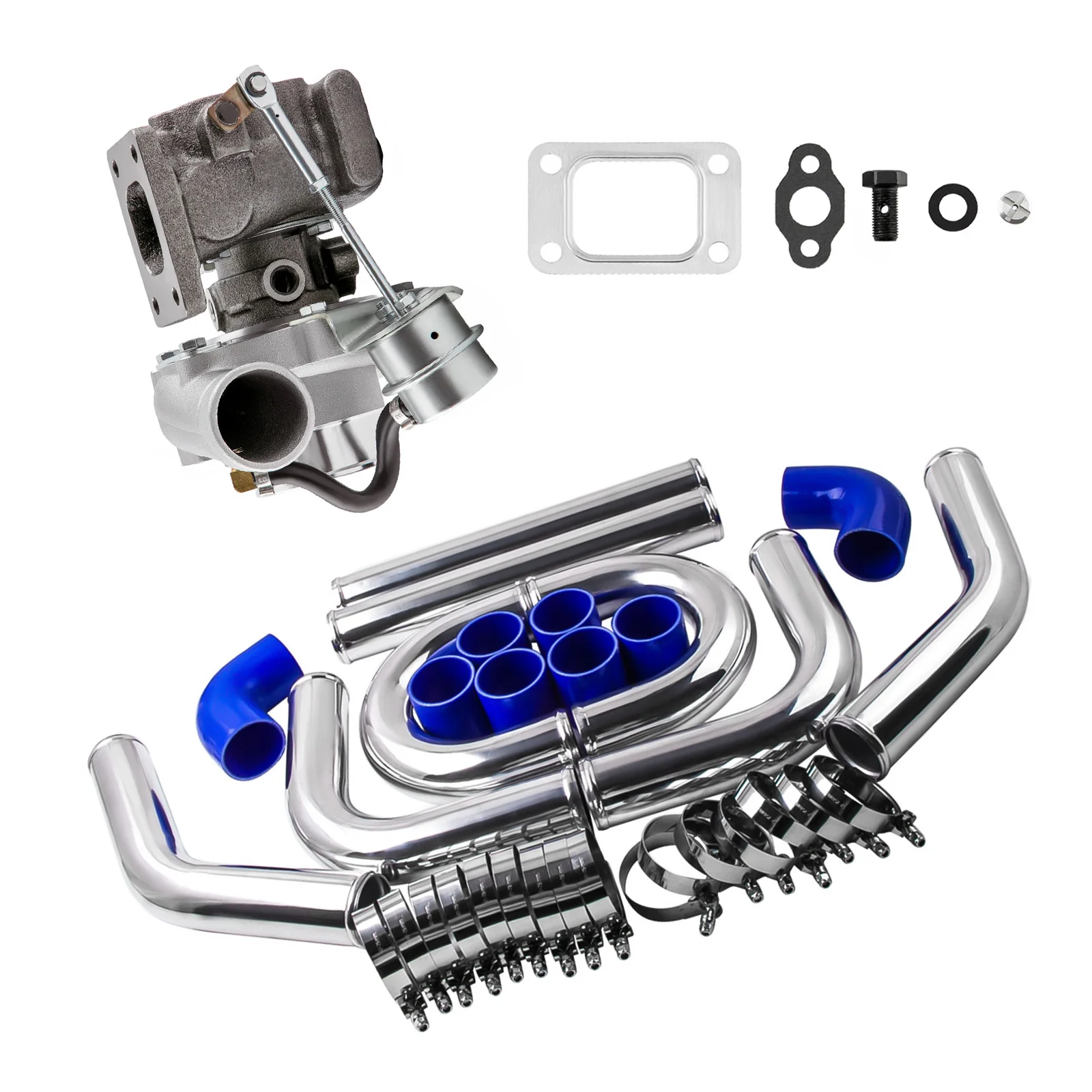 Upgrade T3 T4 Universal Turbo 0.63 A/R V Band 420HP 1.5-2.5L + 2.5 ...