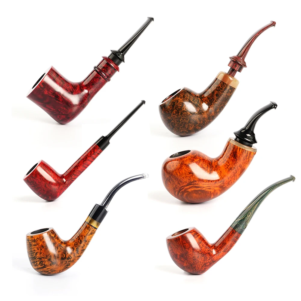 MUXIANG-Handmade-briar-wood-pipe-advanced-smoking-pipe-natural-flame ...