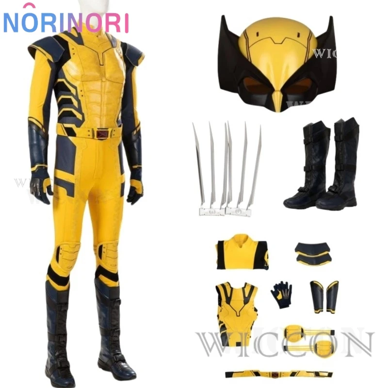 New-Movie-Wolverine-Cosplay-Costume-Mask-Jumpsuit-Vest-Gloves-Belt-Wolf ...