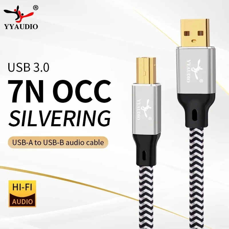 Cable-Hifi-USB-DAC-de-alta-calidad-amplificador-DAC-7N-OCC-tipo-A-tipo ...