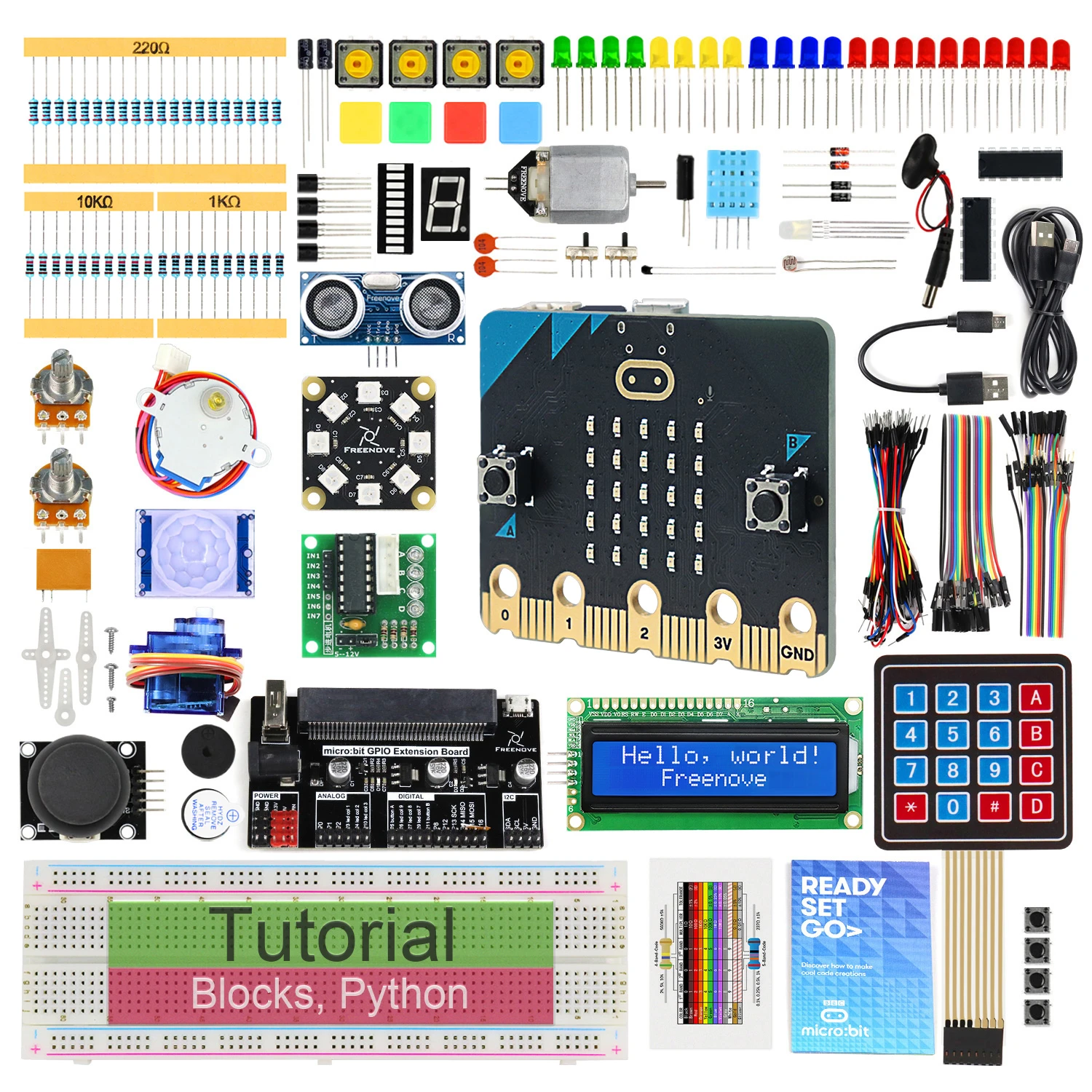 Freenove Ultimate Starter Kit For Bbc Micro:bit V2, 316-page Detailed Tutorial, 225 Items, 44 ...