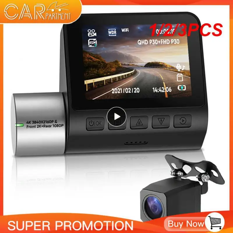 1/2/3PCS WiFi Dash Cam for Car DVR Camera 4K 170° Wide Angle High ...