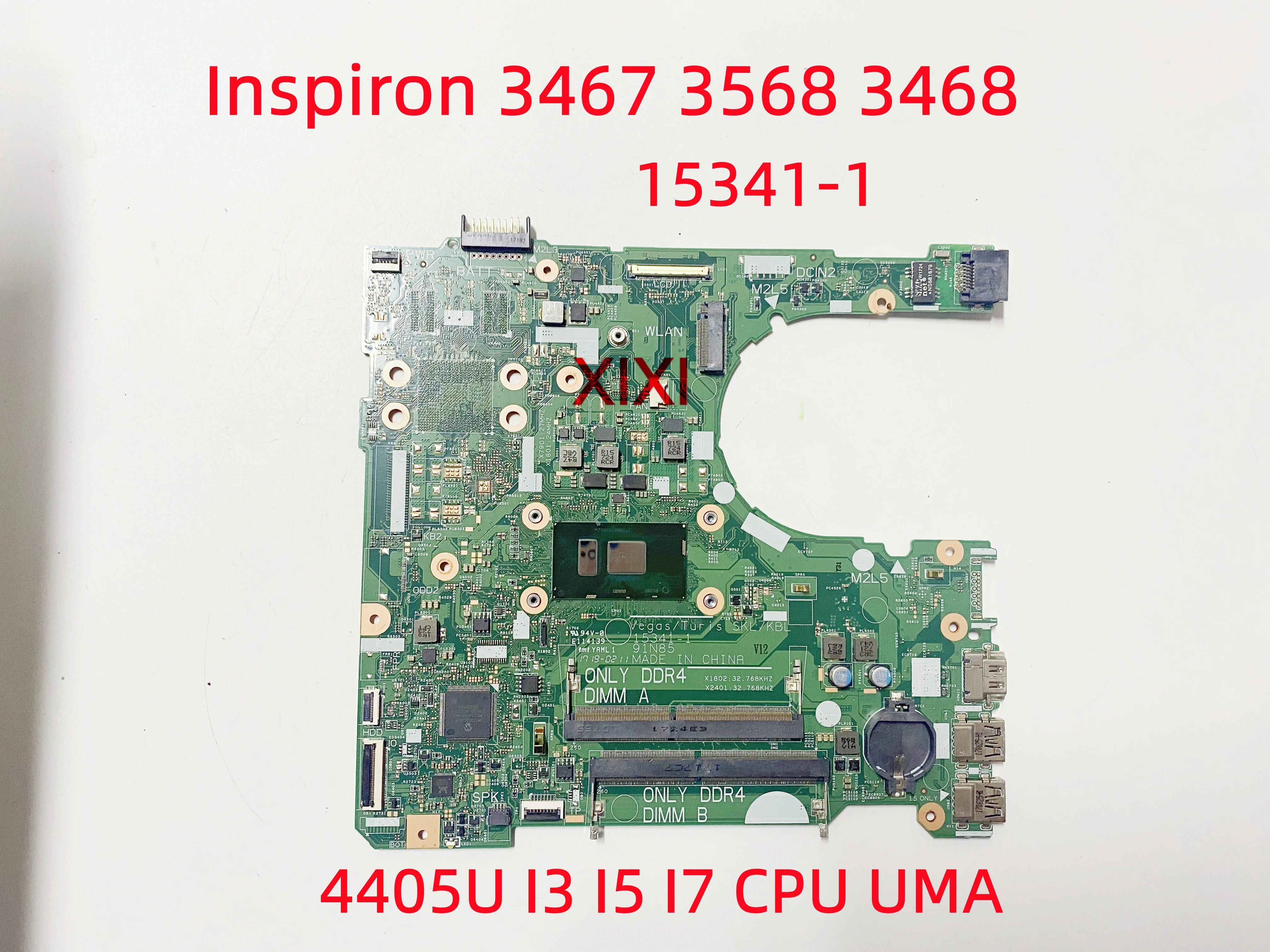 15341-1 For Dell Inspiron 3467 3568 3468 Laptop Motherboard With 4405U ...
