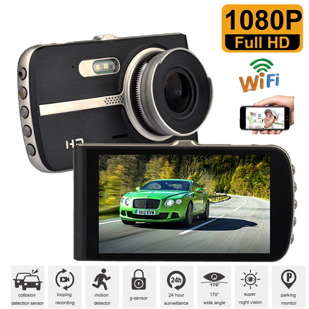 Car-DVR-WiFi-Full-HD-1080P-Dash-Cam-Rear-View-Vehicle-Camera-Video ...