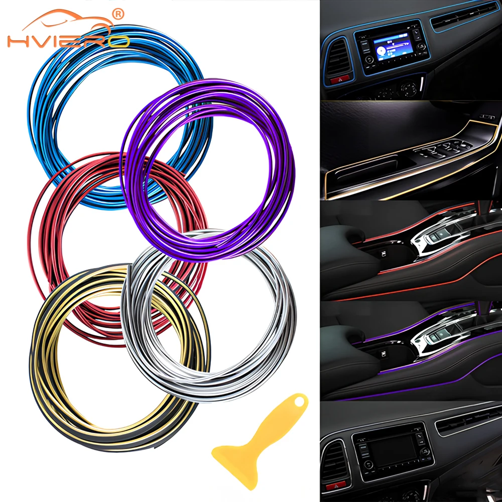 1X-Universal-Car-Moulding-Decoration-Flexible-Strips-5M-Interior-Auto ...