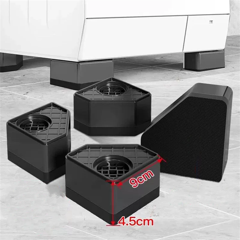 4 Pcs Washing Machine Foot Pads Heightening Fridge Leg Base Non-slip ...