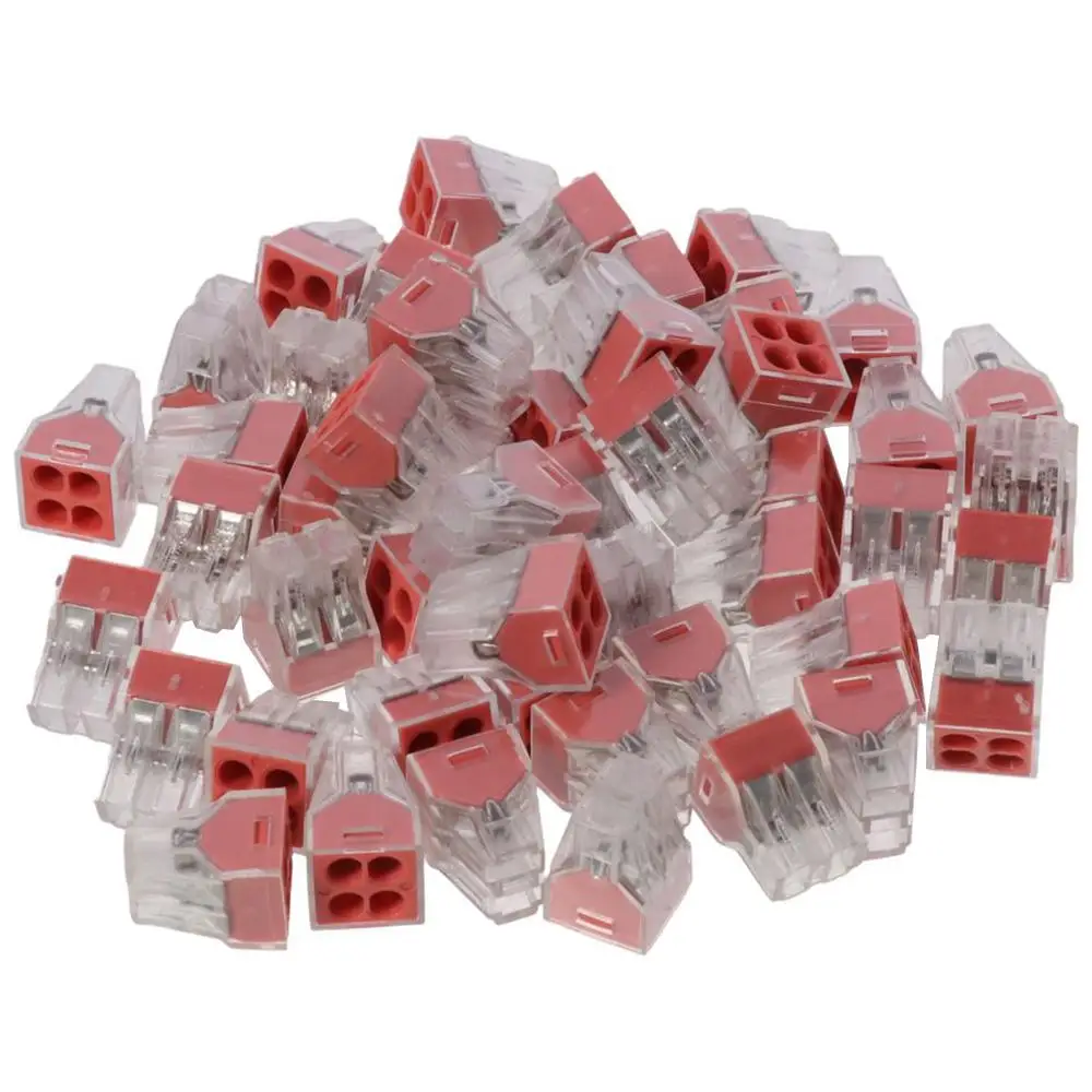 50pcs-Copper-50Pcs-PCT-104-Wire-Quick-Connector-Orange-Transparent-4 ...