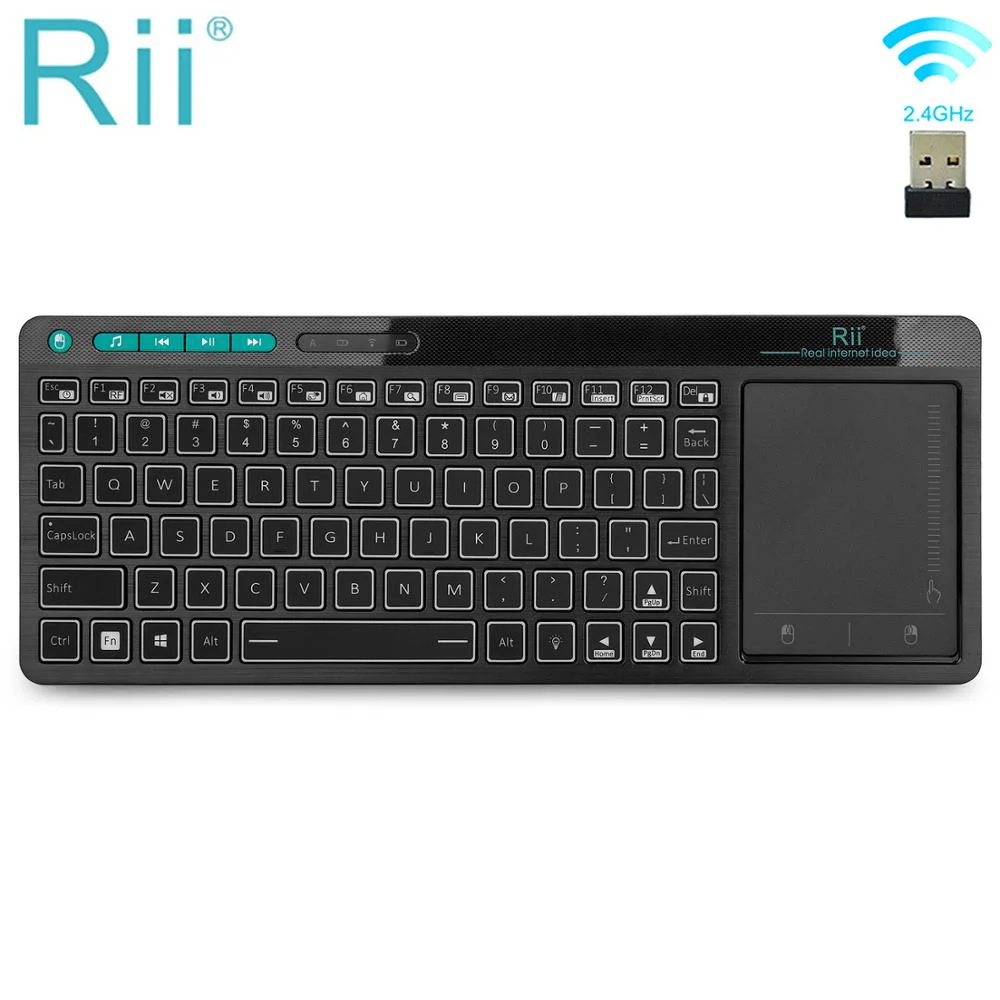 Rii K18Plus/K18S 2.4G Wireless Keyboard with Touchpad Mouse Number ...