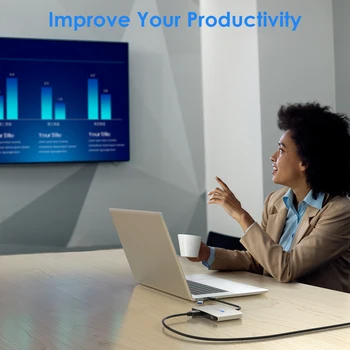 WAVLINK USB C to DisplayPort and HDMI Adapter Dual 2K/5K(5120x1440 ...