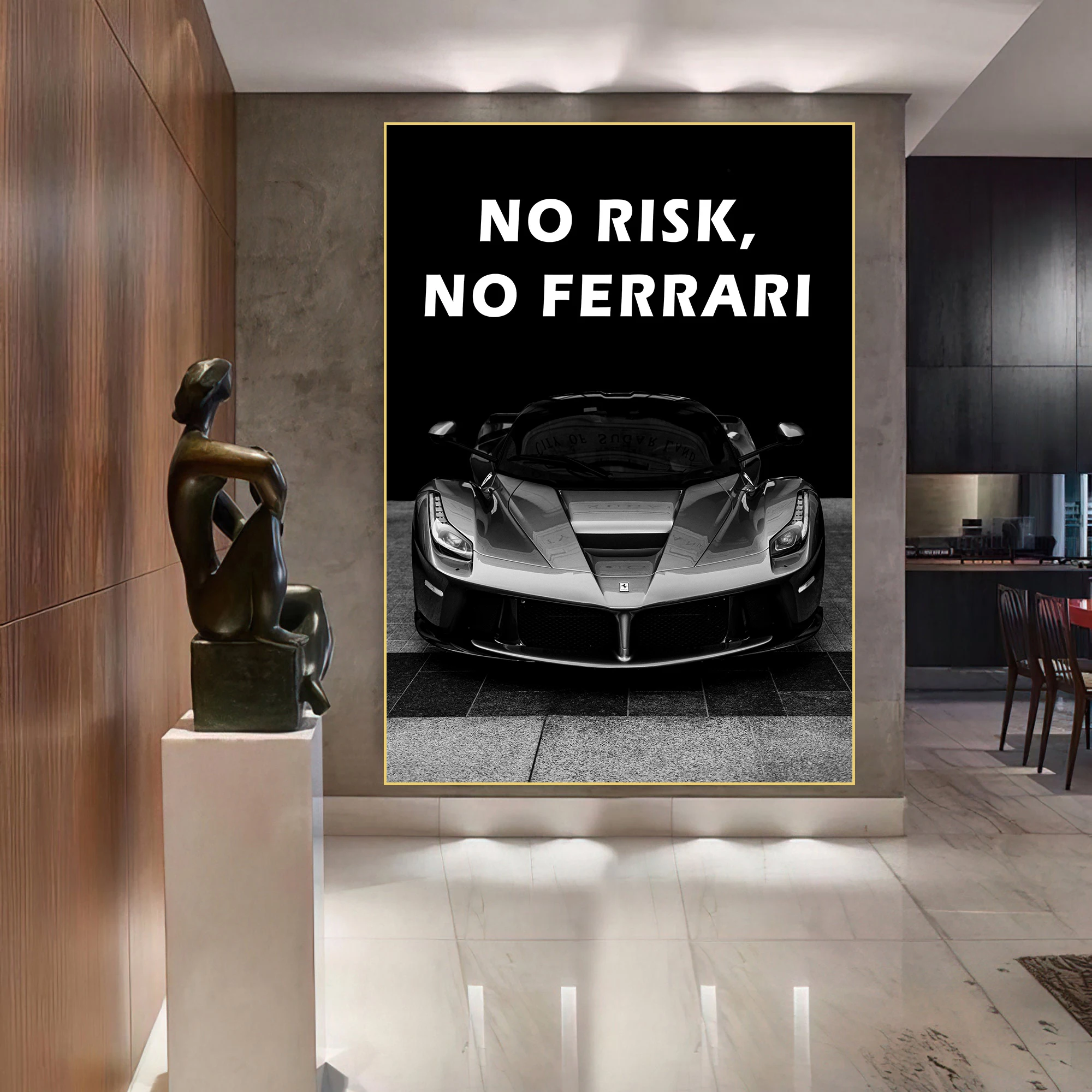 No-Risk-No-Ferrari-Motivational-Inspirational-Canvas-Paintings-Prints ...