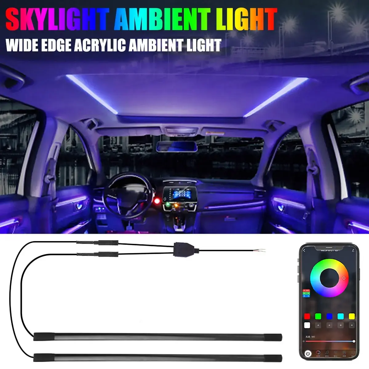 150cm-Sunroof-LED-Strip-Symphony-Ambient-Lamp-RGB-Car-Roof-Panoramic ...