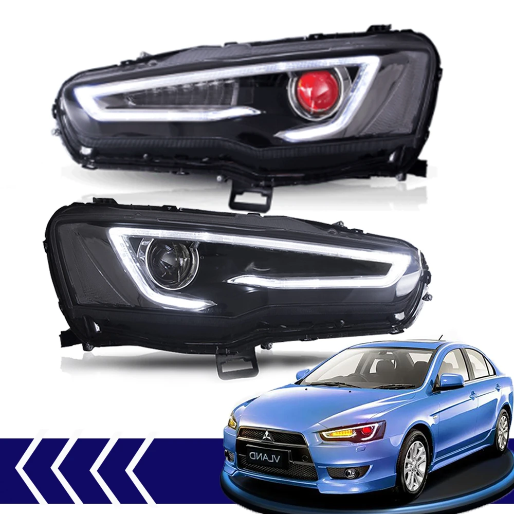 Acessórios do carro faróis de led para mitsubishi lancer evo x 2008 ...