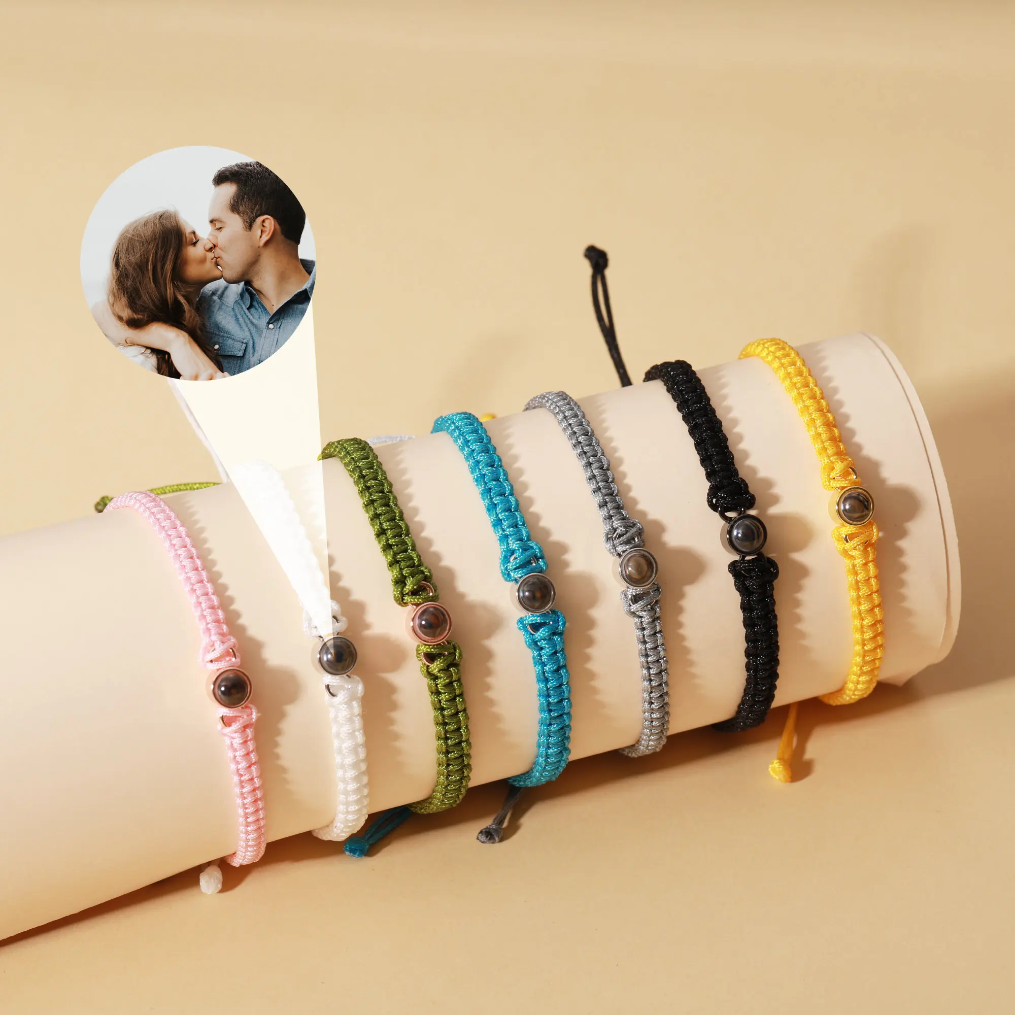 Pulsera-de-proyecci-n-de-foto-personalizada-colgante-de-acero-de ...