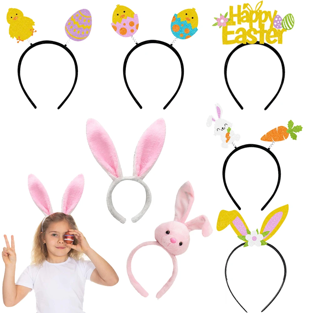 Diademas-con-orejas-de-conejo-de-pascua-diadema-con-orejas-de-pollito ...
