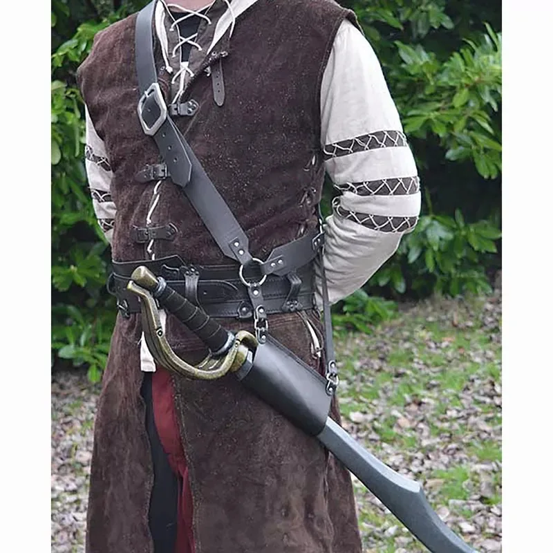 Medieval Knight Shoulder Belt Sword Holder Scabbard Holster Viking ...