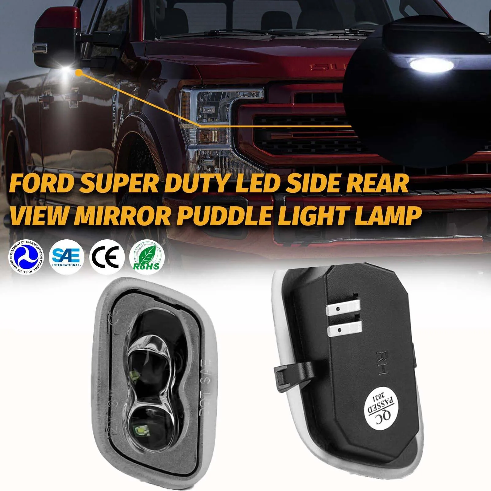 2pc-Auto-LED-Left-Right-Side-Rear-View-Mirror-Puddle-Light-for-Ford ...