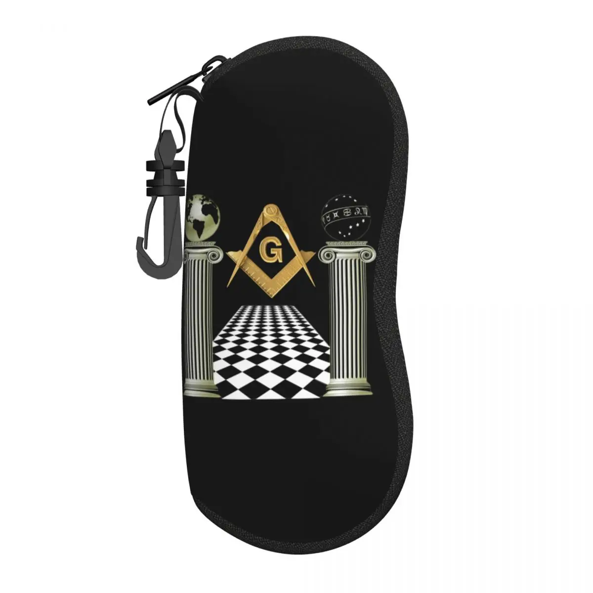 Custom Boaz And Jachin Solomon's Temple Shell Glasses Case Masonic ...