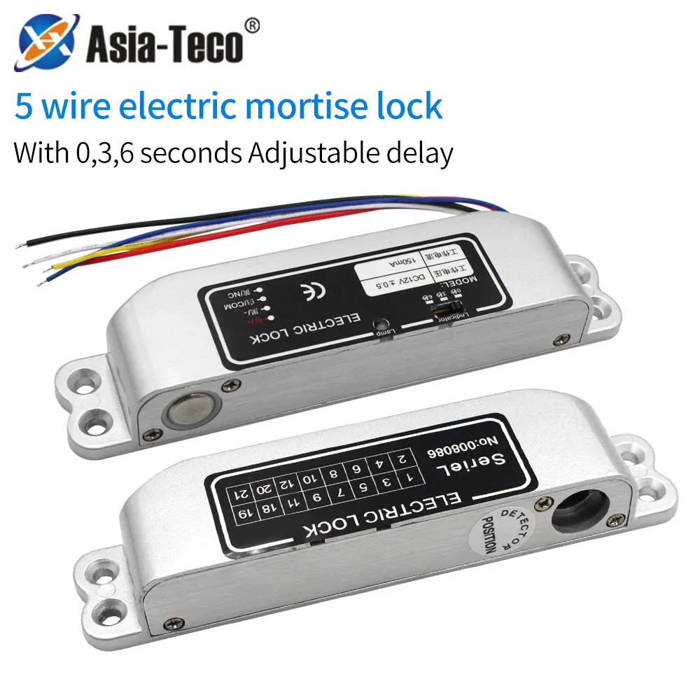 New-Curved-Design-Electric-Drop-Bolt-Mortise-Lock-5Wire-Smart-Eletronic ...