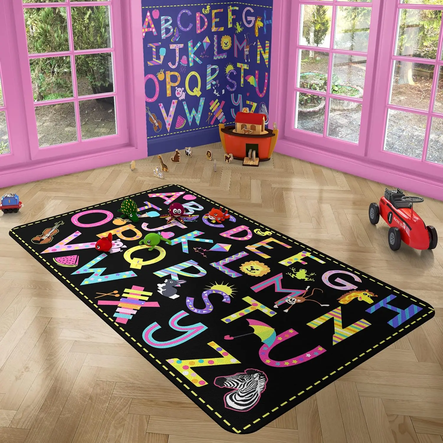 Classroom-Rug-ABC-Area-Rug-for-Toddlers-Handwriting-Alphabet-Carpet-for ...