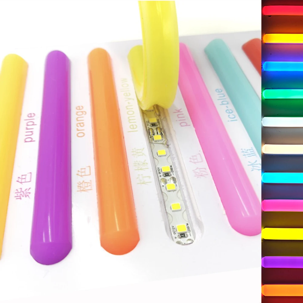 6mm 8mm 12mm Separate Flexible Silicone Neon Strip or 120Leds SMD2835 ...