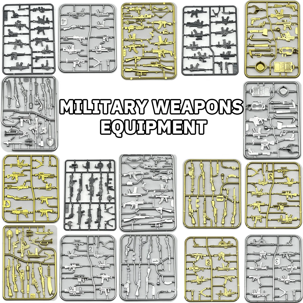 Ww2-Military-Gold-Weapons-Swat-Gun-Army-Soldier-Police-Building-Blocks ...